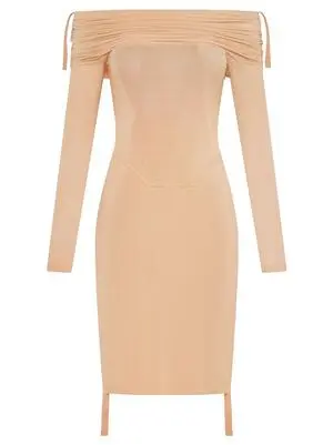 DION LEE Off-shoulder Minidress - Neutrals