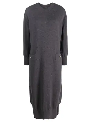 BARRIE Iconic Knit Midi Dress - Grey