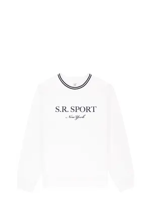 SPORTY & RICH Sporty & Rich Logo-Print Cotton Sweatshirt