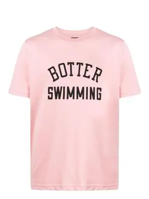 BOTTER Flocked-logo Organic Cotton T-shirt - Pink