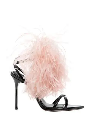 GEDEBE Lily 100mm Feather Sandals