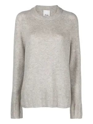 ALLUDE Crew-neck Knitted Jumper - Grey