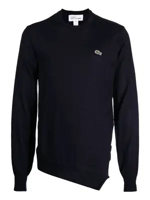 Comme Des Garçons Logo-patch Wool Jumper - Blue
