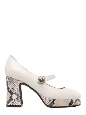 Roberto Festa Kangra 95mm Leather Pumps - Neutrals