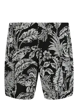 Palm Angels Jungle Parrots Swim Short - Black