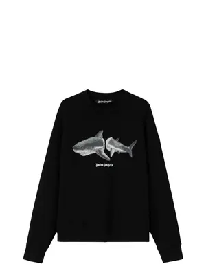 Palm Angels Shark Crewneck - Black