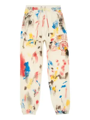 Palm Angels Painted College Sweatpants - White