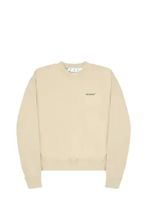 Off-White Caravag Arrow Over Crewneck 'dark Sand/black - Tan