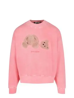 Palm Angels Teddy Bear Embroidered Sweatshirt - Green