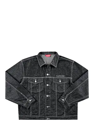 Supreme X Smurfs Denim Trucker Jacket - Black