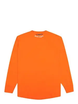 Palm Angels Classic Logo Over Long-sleeve Tee /white - Orange