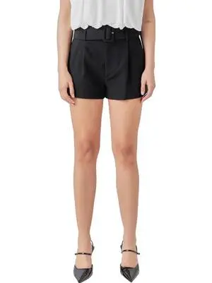 Endless Rose Belted Shorts - Black