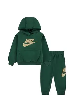 Nike Club Fleece Hoodie And Joggers Set - Fir/metallic Gold