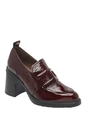 WONDERS Loafer Pump - Burgundy Patent Leather
