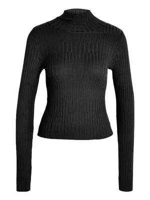 NOISY MAY Nancy Rib Stitch Mock Neck Sweater