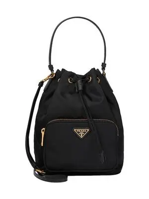 Prada Duet Small Re-nylon Bucket Bag - Black