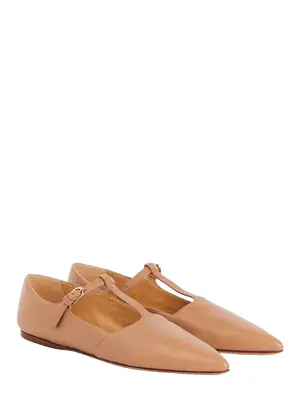 Gabriela Hearst Lola Leather Ballet Flats - Brown
