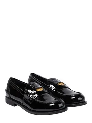 Miu Miu Patent Leather Loafers - Black