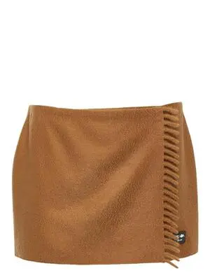Prada Cashmere Miniskirt - Brown