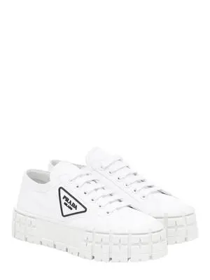 Prada Wheel Gabardine Sneakers - White