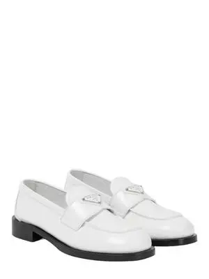 Prada Leather Loafers - White