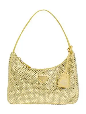 Prada Re-edition Mini Embellished Shoulder Bag - Yellow