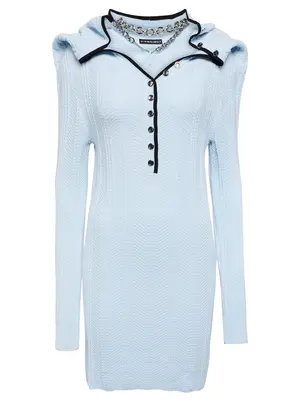Y/project Chain-embellished Wool Minidress - Blue