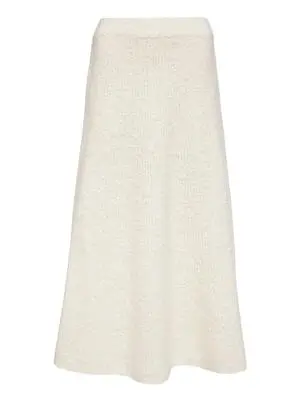 Gabriela Hearst Pablo Wool And Silk Bouclé Midi Skirt - White