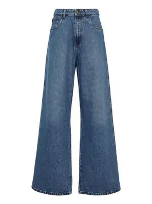 Miu Miu High-rise Wide-leg Jeans - Blue