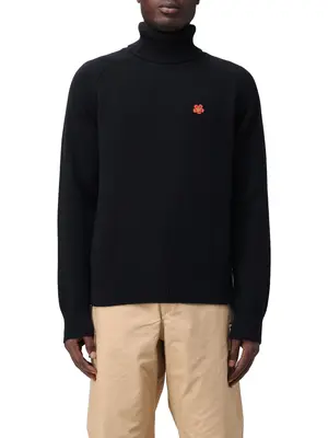 Kenzo Wool Sweater With Boke Flower - Black