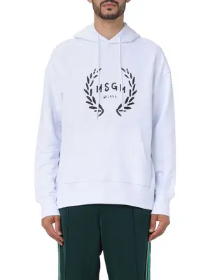 MSGM Cotton Sweatshirt With Logo - White
