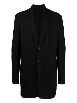 Rick Owens Single-breasted Wool Blazer - Black