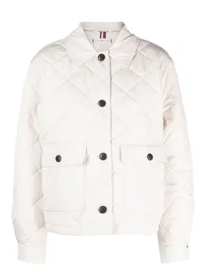 Tommy Hilfiger Padded Diamond-quilted Jacket - Neutrals