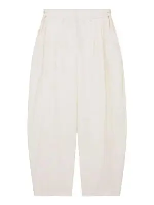 Stella McCartney Pleated Wide-leg Wool Trousers - Neutrals