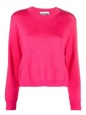 Moschino Jacquard Wool Jumper - Pink