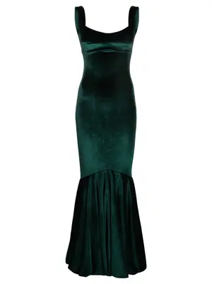 ATU BODY COUTURE Velour Maxi Dress - Green