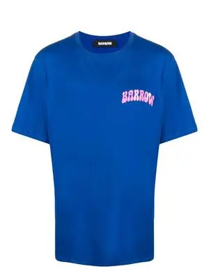 BARROW Logo-print Cotton T-shirt - Blue