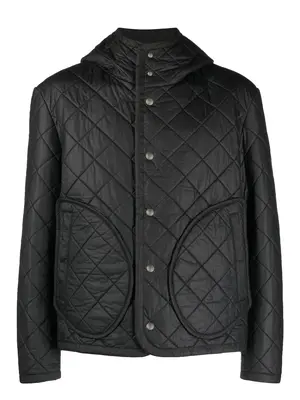 CRAIG GREEN Diamond-quilted Hooded Jacket - Black