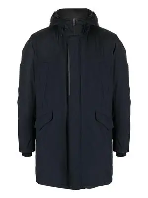 Herno Flap-pockets Hooded Jacket - Blue