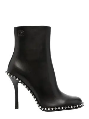 Alexander Wang 110mm Stud-embellished Leather Ankle Boots - Black