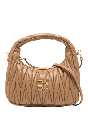 Miu Miu Wander Matelassé Shoulder Bag - Brown
