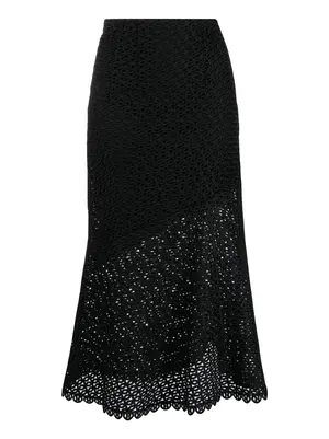 Dorothee Schumacher Macramé Midi Skirt - Black