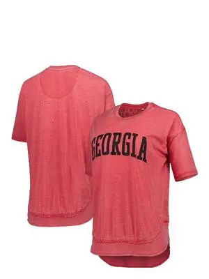 PRESSBOX Georgia Bulldogs Arch Poncho T-shirt - Red