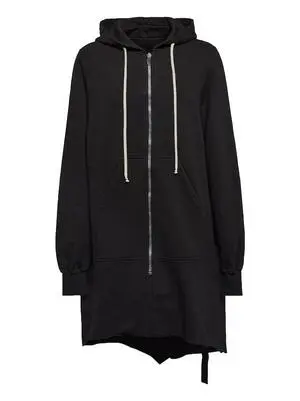 Rick Owens Oversized Cotton Jersey Hoodie - Black