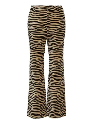 Rabanne Tiger-print Flared Pants - Multicoloured
