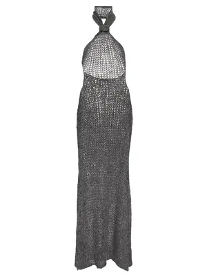 ANN DEMEULEMEESTER Halterneck Maxi Dress - Grey