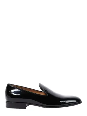 GIANVITO ROSSI Jean Patent Leather Loafers - Black