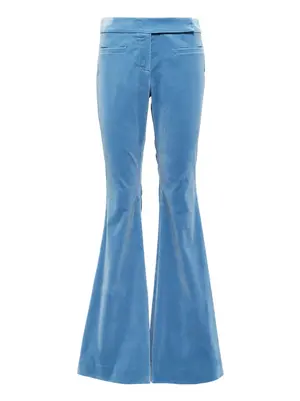 Dorothee Schumacher Velvet Flared Pants - Blue