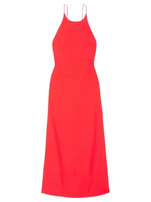 Gauchere Crepe Maxi Dress - Red
