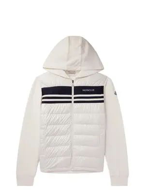 Moncler Slim-fit Zip-up Hoodie - Neutrals